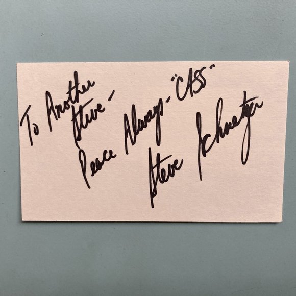 Autograph | Other | Stephen Schnetzer Signed Inscribed Index Card ...